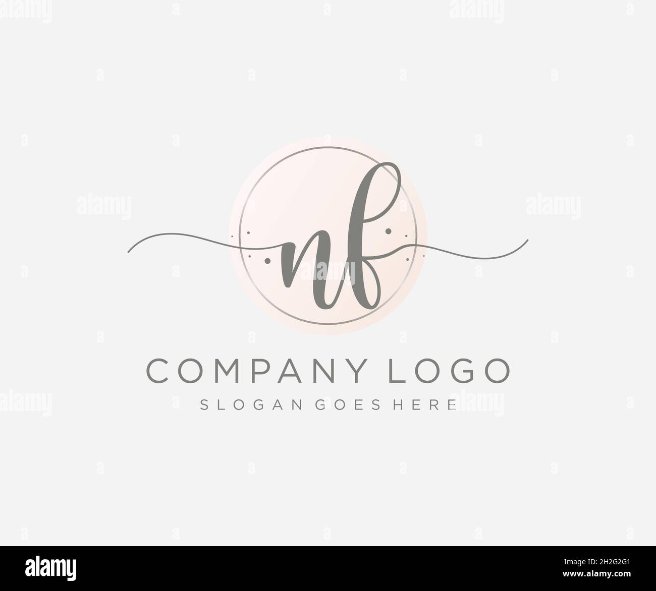 NF feminine logo. Usable for Nature, Salon, Spa, Cosmetic and Beauty ...