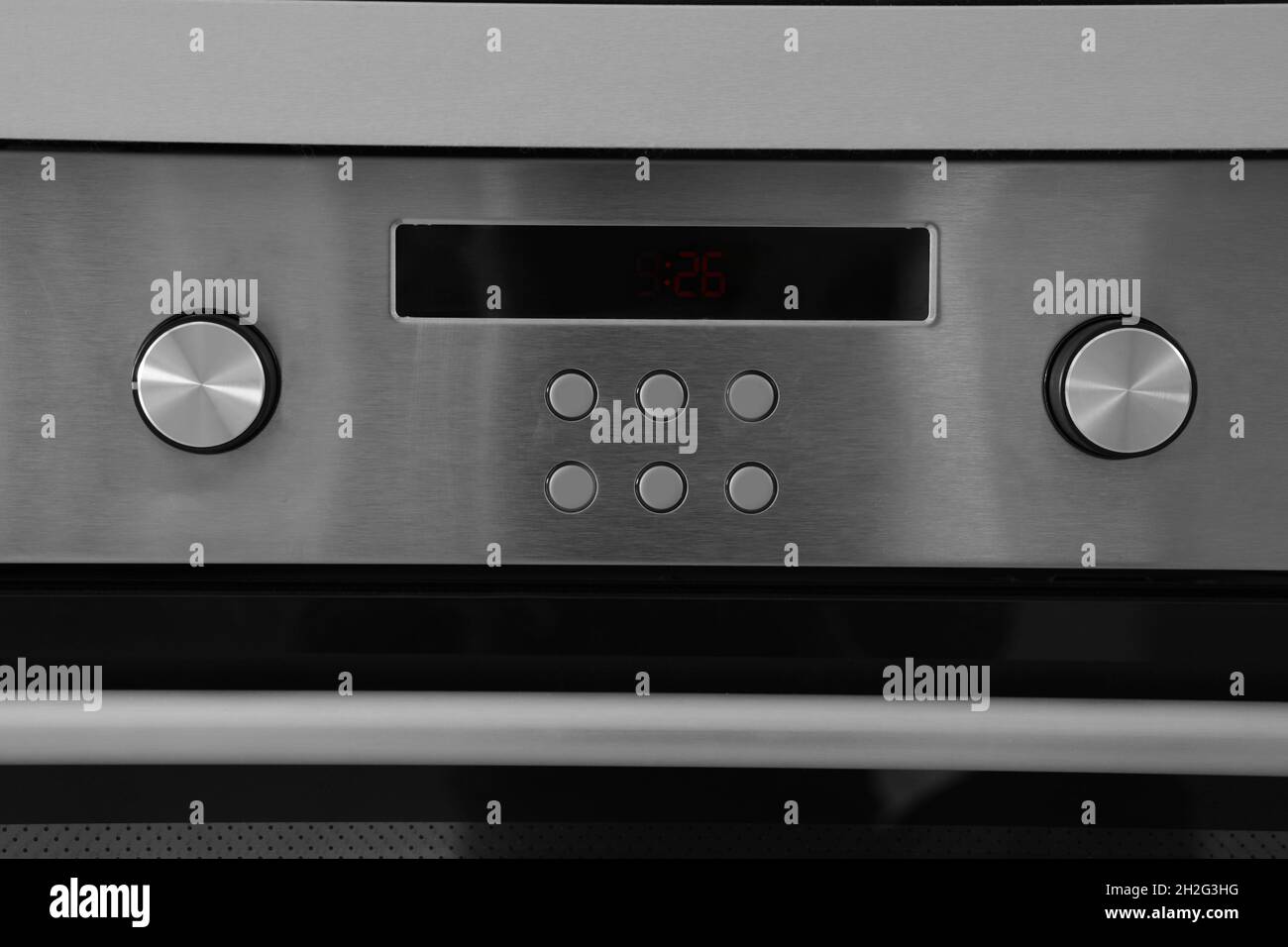 Oven setting panel with display and buttons, closeup Stock Photo - Alamy
