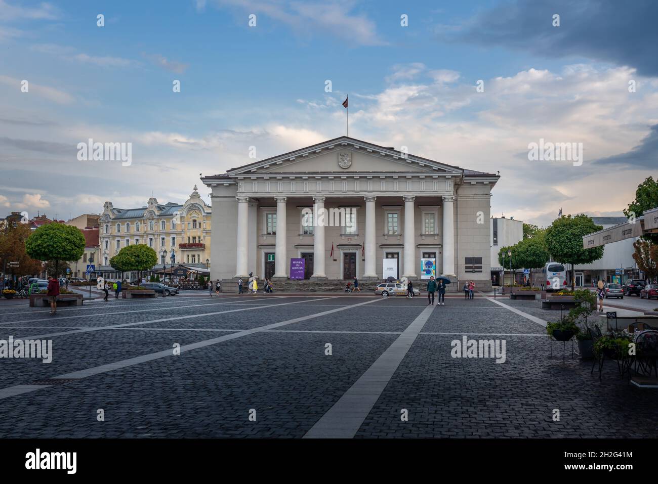Vilnius Town Hall at Town Hall Square - Vilnius, Lithuania Stock Photo ...