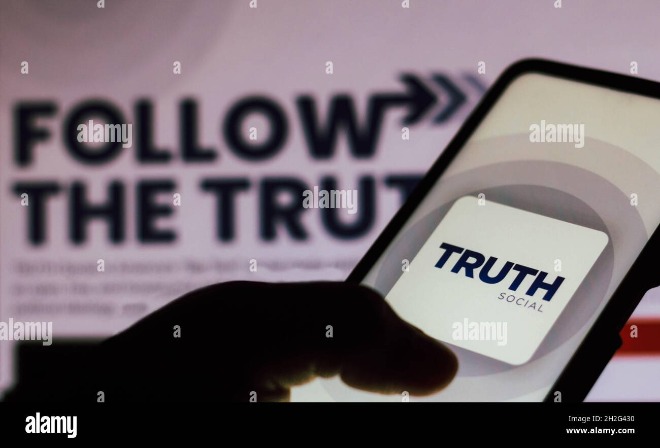 Brazil. 21st Oct, 2021. In this photo illustration, the Truth Social ...