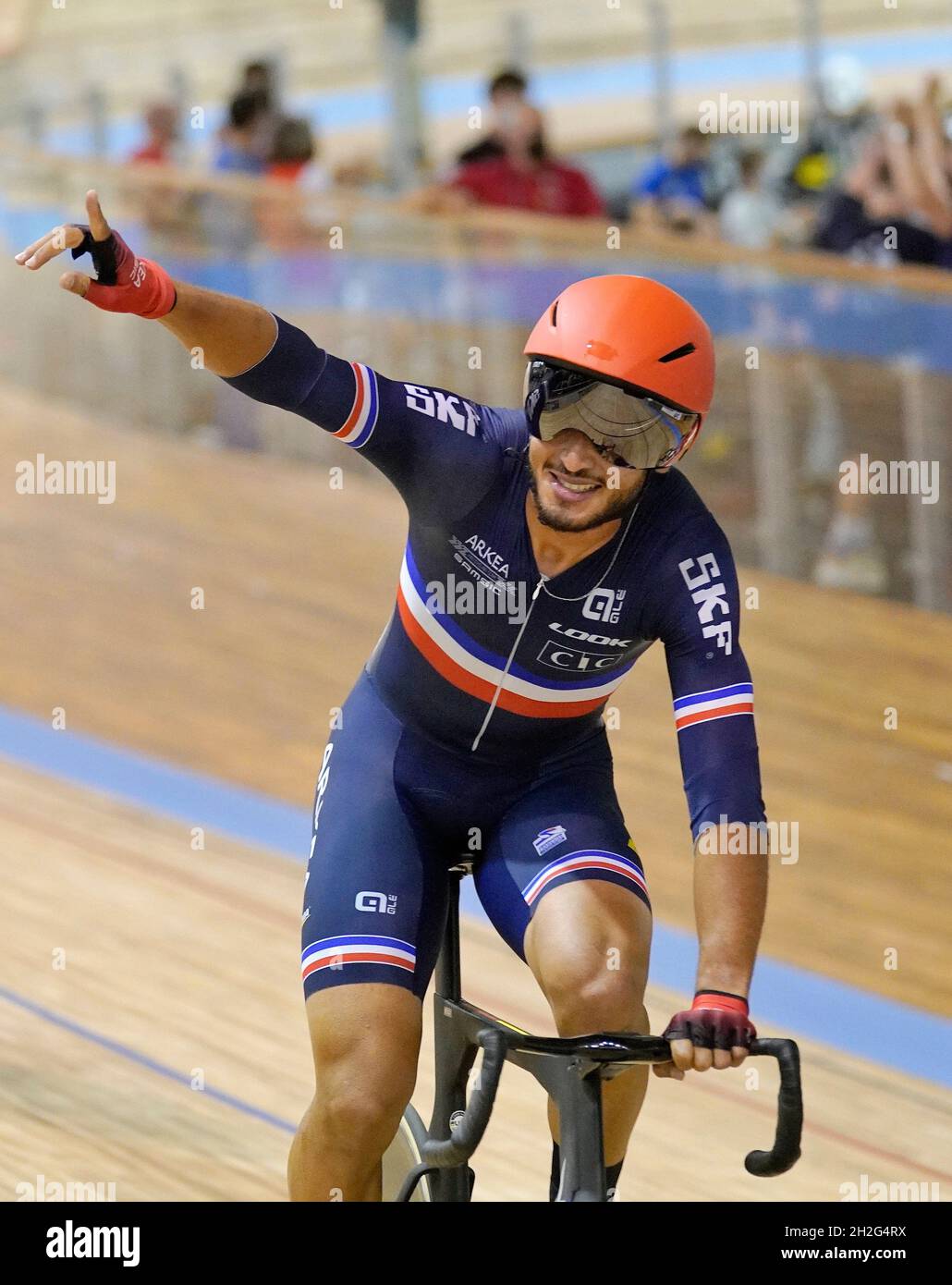 Roubaix, France, October 21, 2021, Donovan GRONDIN of France is gold ...