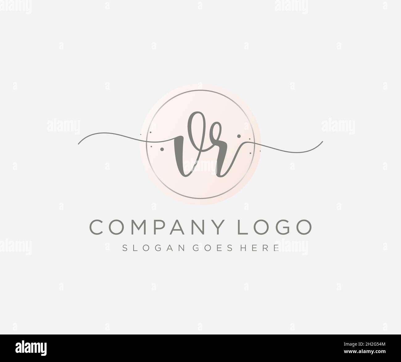 VR feminine logo. Usable for Nature, Salon, Spa, Cosmetic and Beauty ...