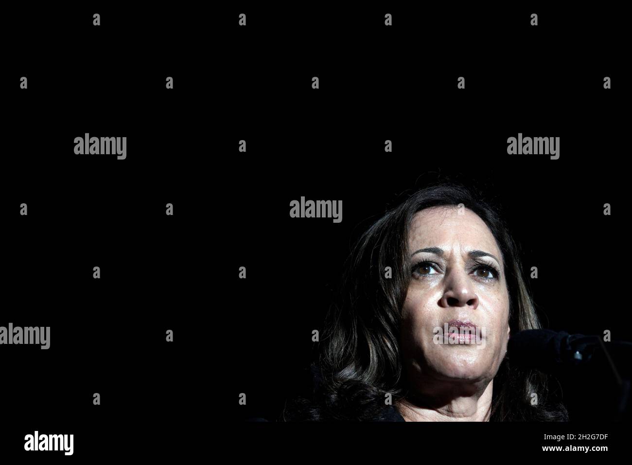 United States Vice President Kamala Harris makes remarks at a campaign ...