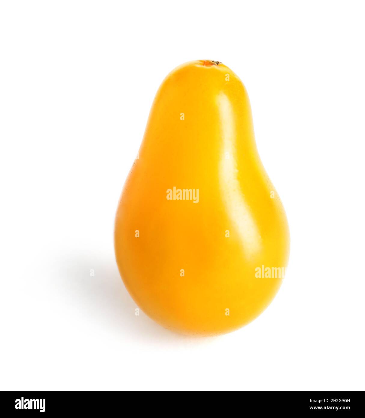 Tasty yellow tomato on white background Stock Photo - Alamy