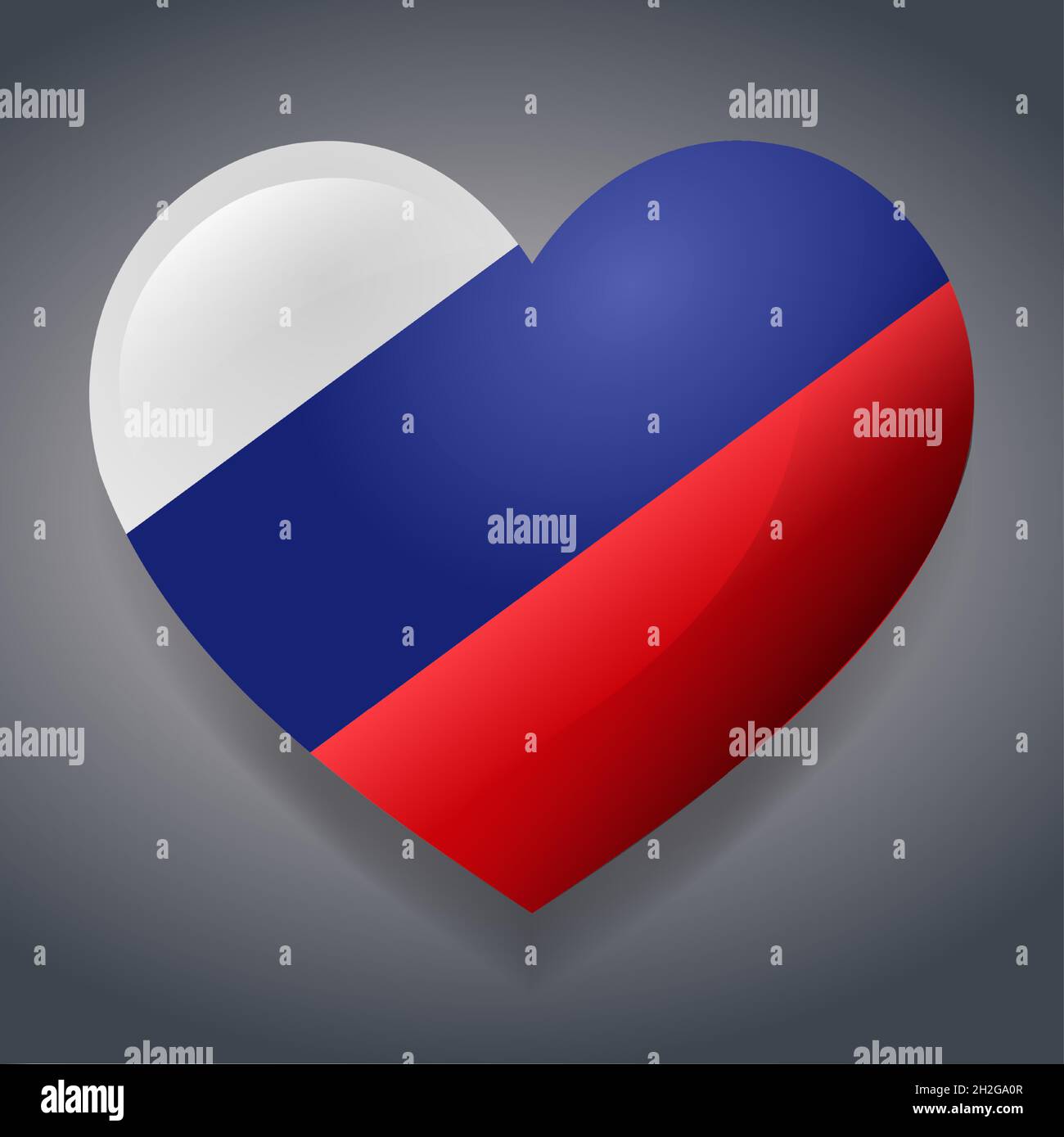 heart with Russia flag vector symbol illustration Stock Vector Image ...