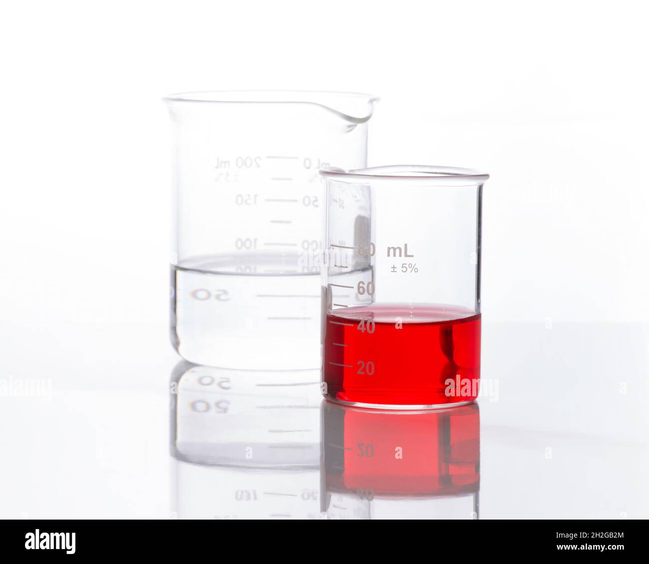 Close up chemical ingredient on white laboratory table. Potassium ...