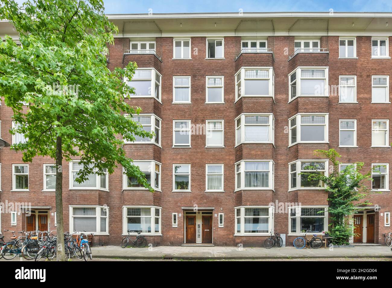 Nice view of luxury residential building facade Stock Photo - Alamy