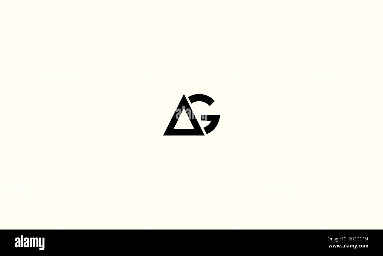LETTERS AG LOGO DESIGN WITH NEGATIVE SPACE EFFECT FOR ILLUSTRATION USE ...