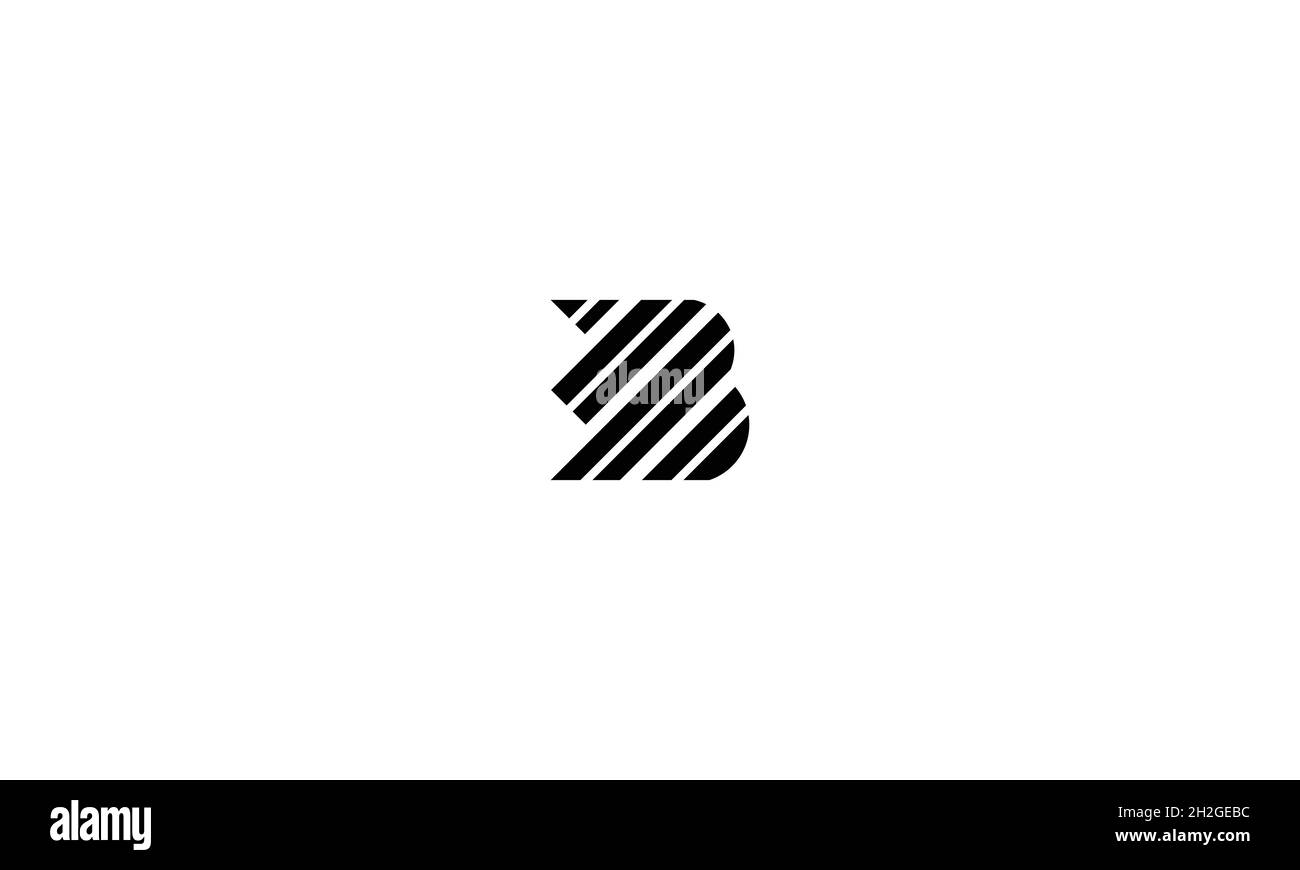 LETTER B LOGO DESIGN WITH NEGATIVE SPACE EFFECT FOR ILLUSTRATION USE ...