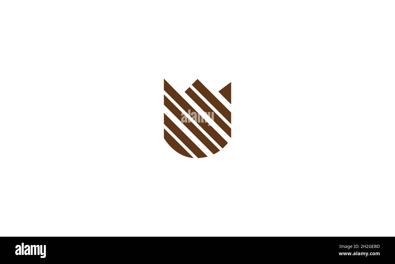 LETTER U LOGO DESIGN WITH NEGATIVE SPACE EFFECT FOR ILLUSTRATION USE ...