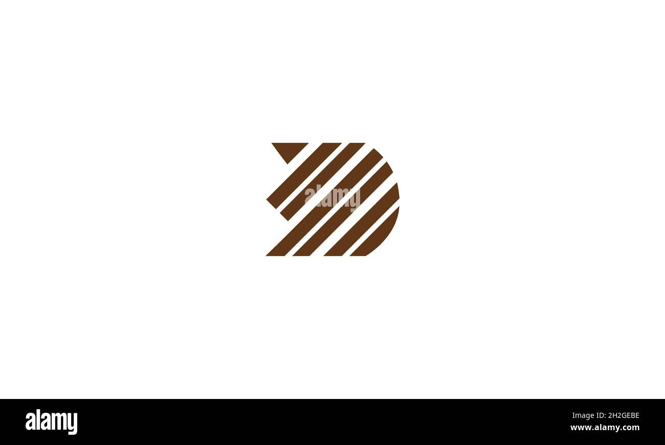 LETTER D LOGO DESIGN WITH NEGATIVE SPACE EFFECT FOR ILLUSTRATION USE ...