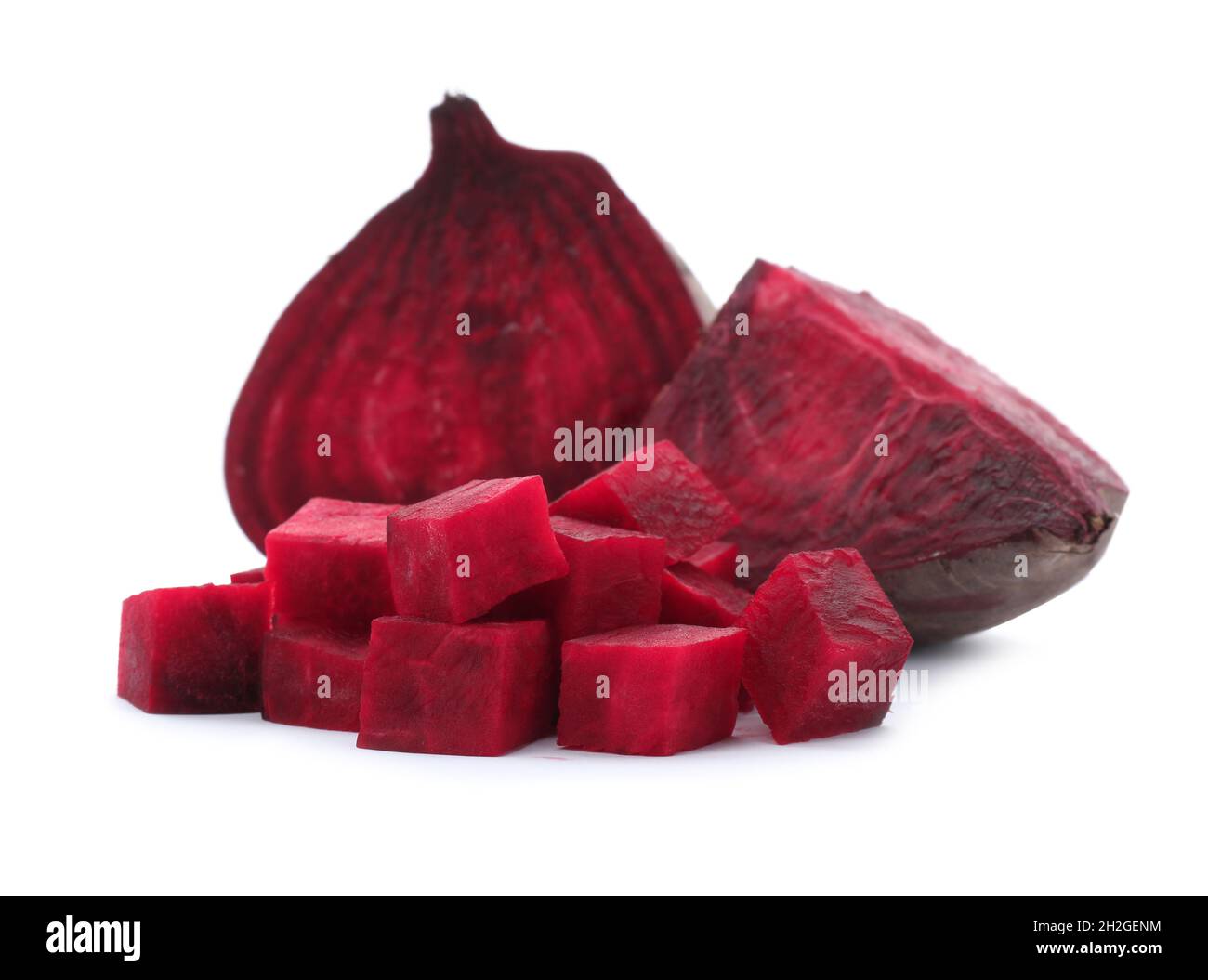 Cut beet on white background. Taproot vegetable Stock Photo - Alamy