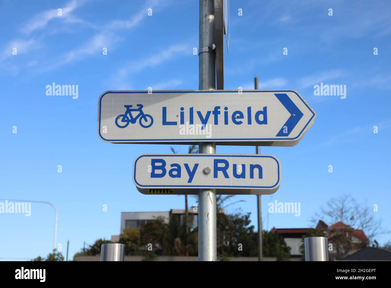 Sign on Victoria Road, Rozelle for the Bay Run and direction to ...