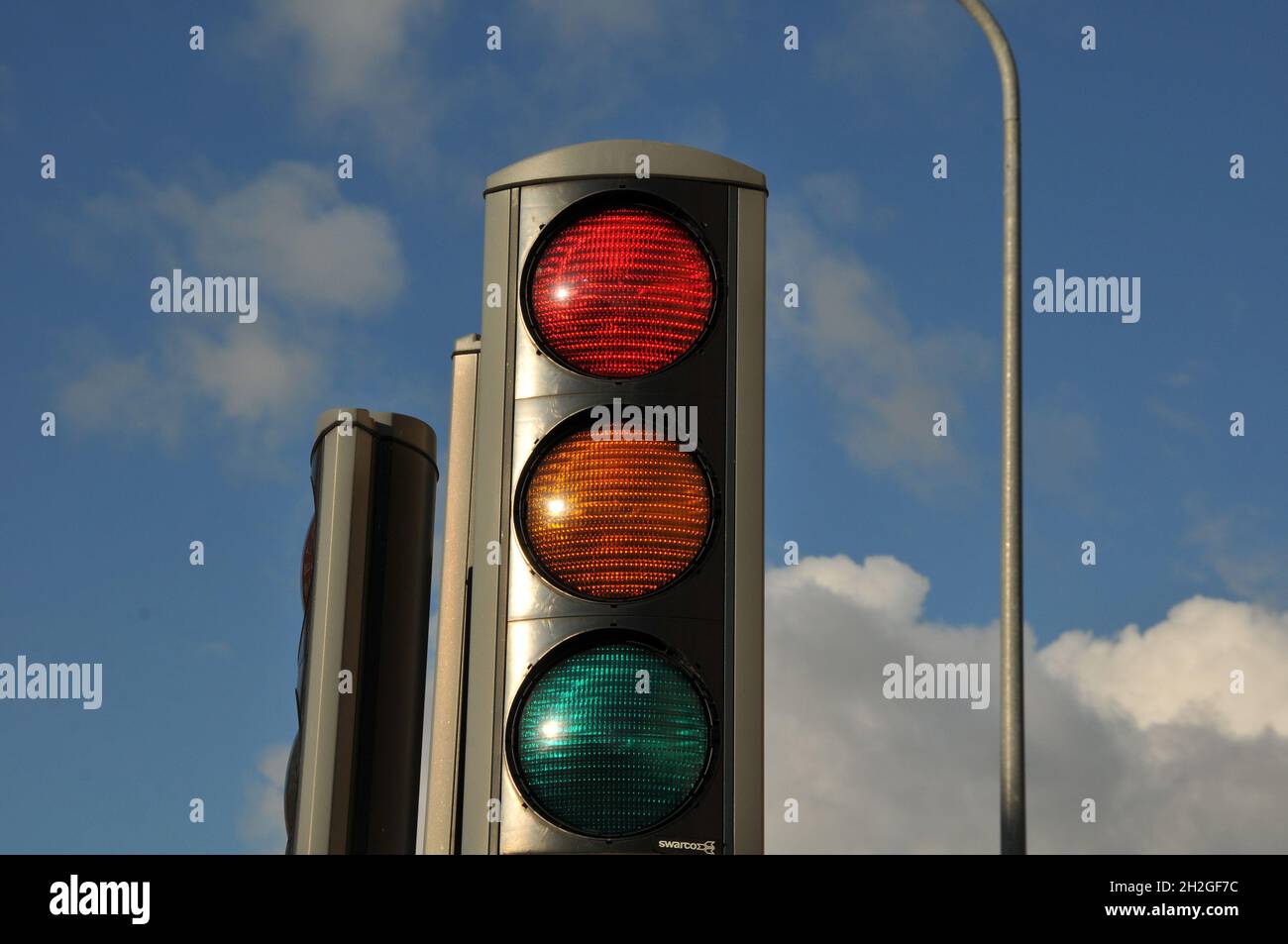 Kastrup/Copenhagen/Denmark./13 October 2021/ Danish traffic signal ...