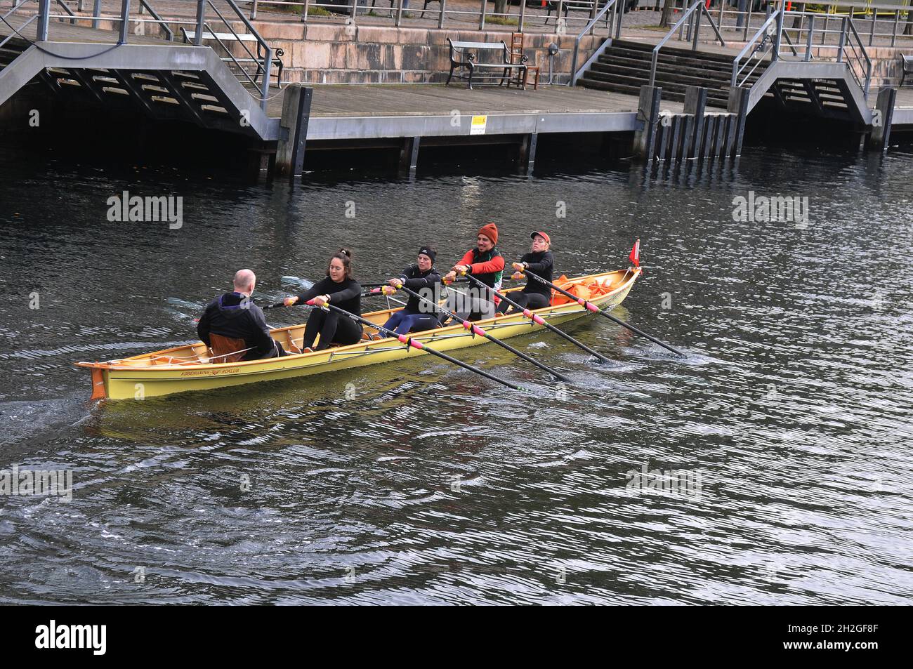 Kastrup/Copenhagen/Denmark./17 October 2021/ Danes rowing boat in ...