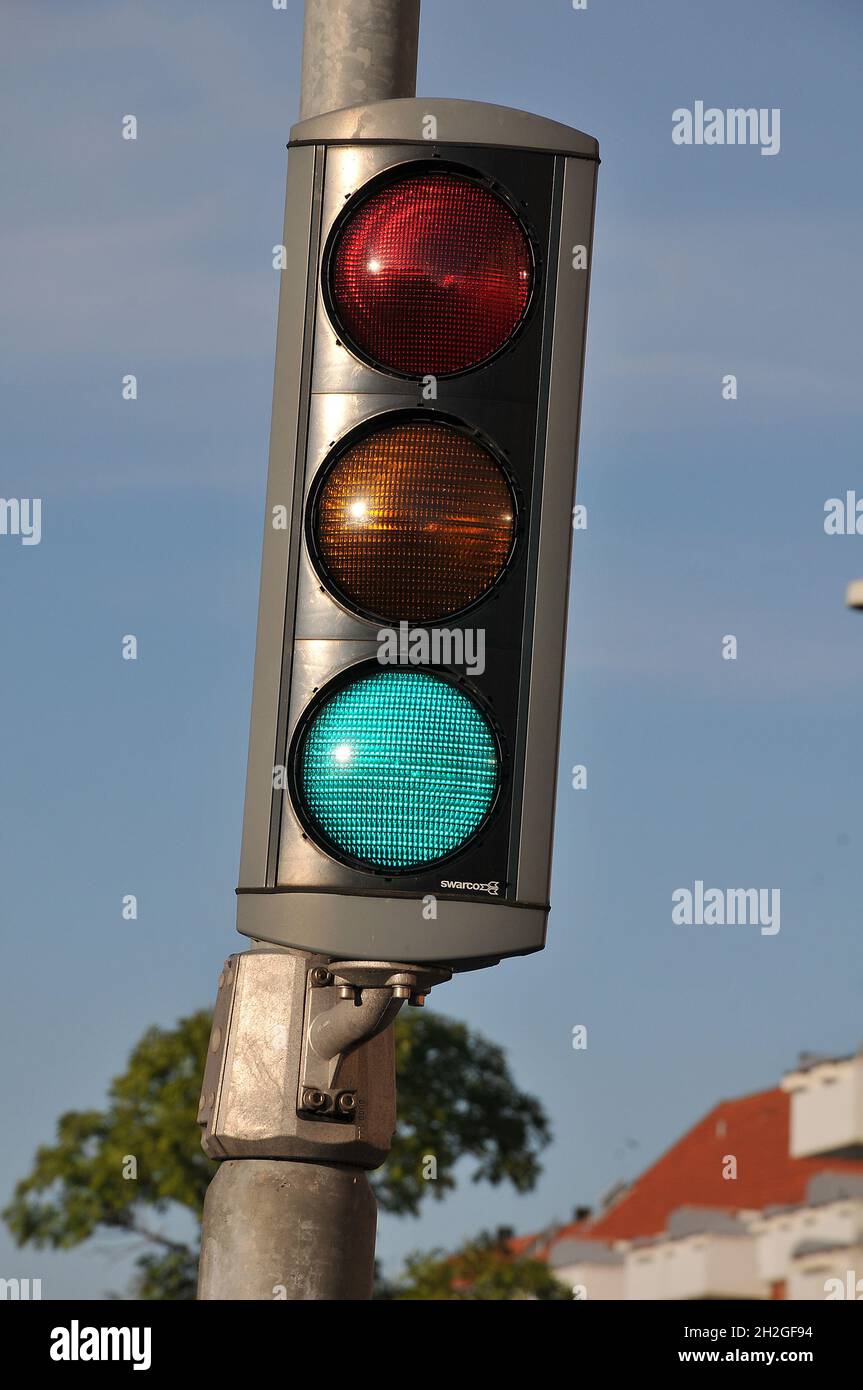 Kastrup/Copenhagen/Denmark./16 October 2021/ Danish traffic signal ...