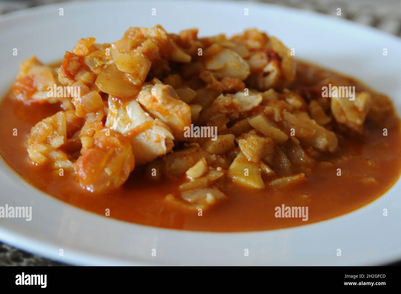 Kastrup/Copenhagen/Denmark./15 October 2021/Code fish dish cooked in ...
