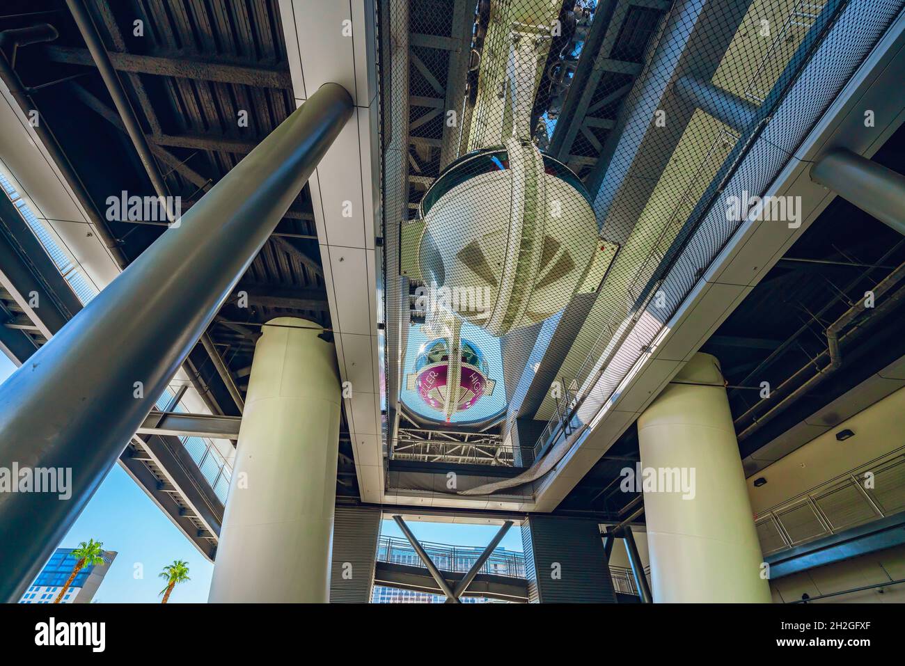 Las Vegas, Nevada, USA - October 1, 2021 The High Roller observation ...