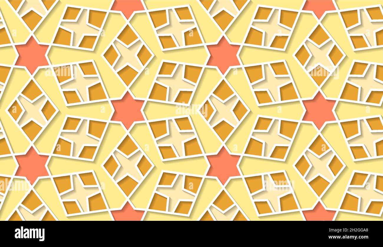 Arabic seamless girih pattern with classic islamic culture ornament ...