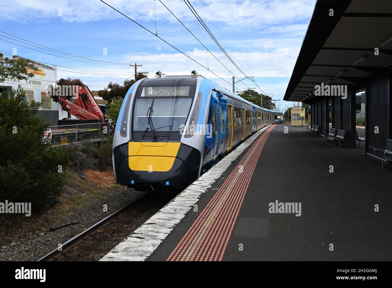 A new High Capacity Metro Train as it departs Huntingdale railway ...