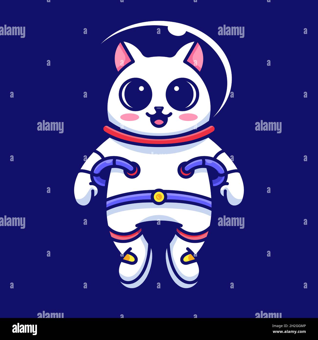 CUTE CAT ASTRONAUT Stock Vector Image & Art - Alamy
