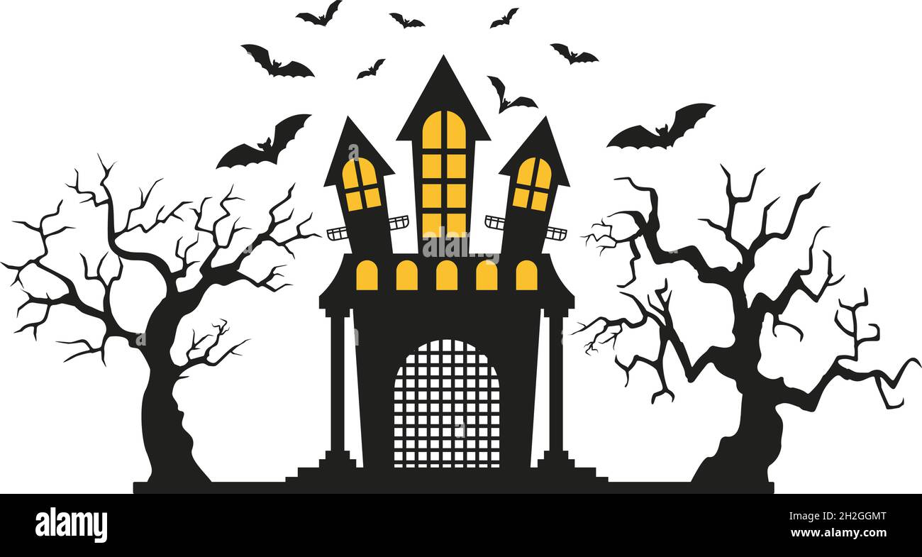 Spooky tree silhouettes Stock Vector Images - Alamy