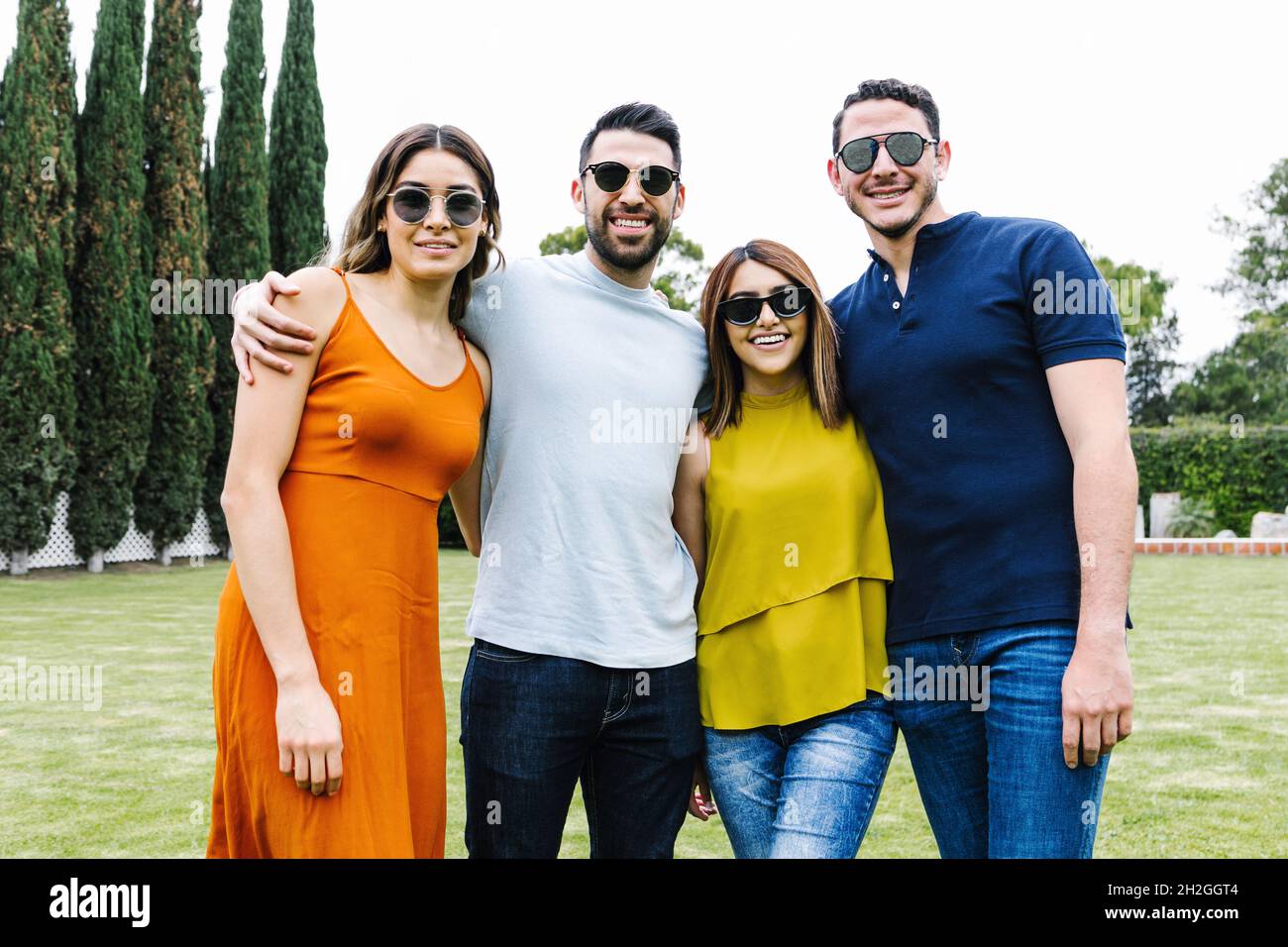 portrait of group of latin friends having fun in Mexico city Latin ...
