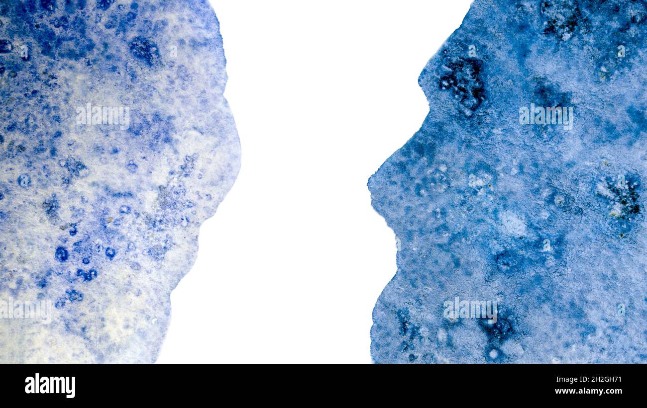 Watercolor illustration. Texture spots and brush strokes. Horizontal ...