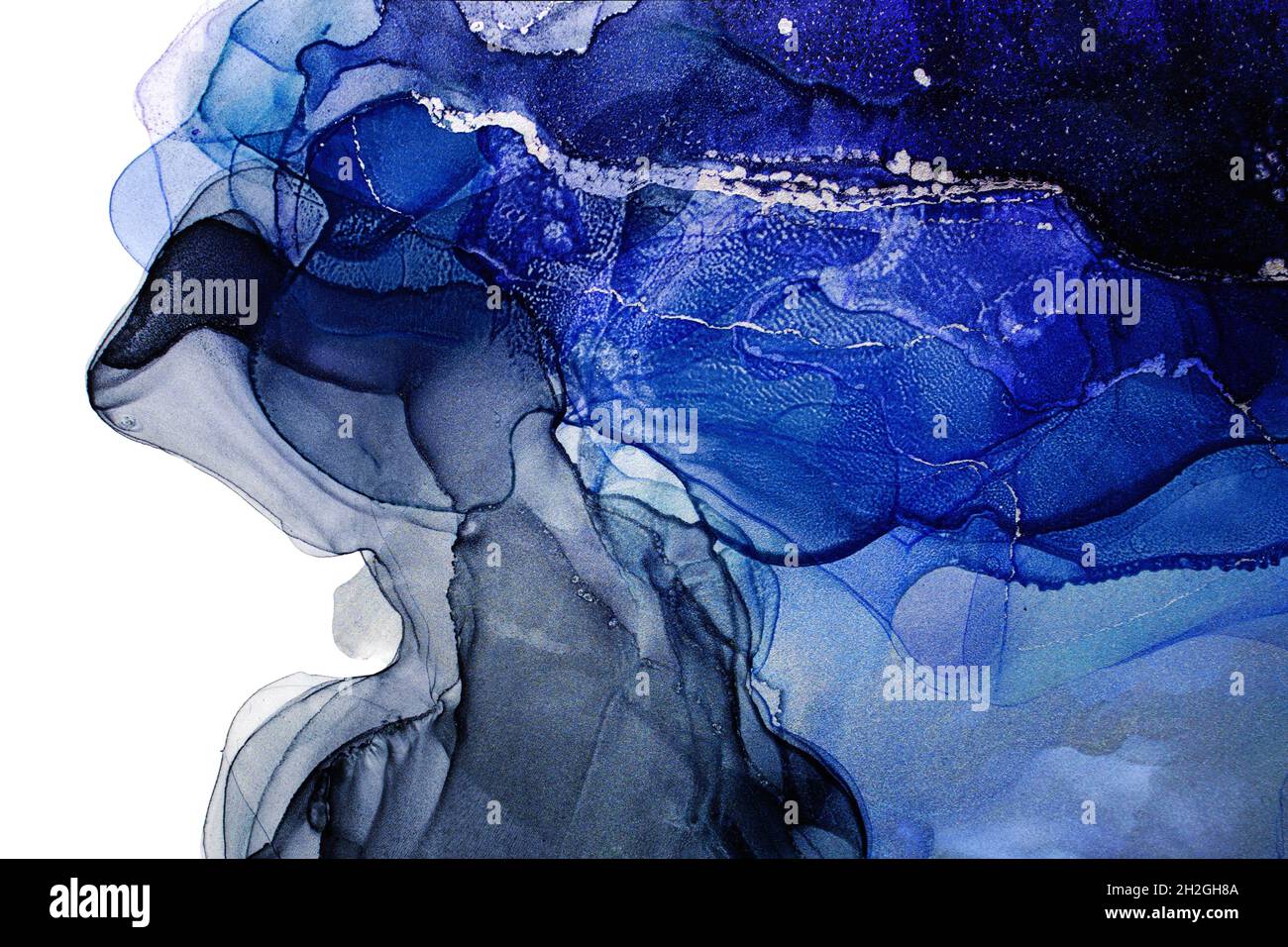 Modern fluid art. Abstract colorful Alcohol ink translucent. Luxurious ...