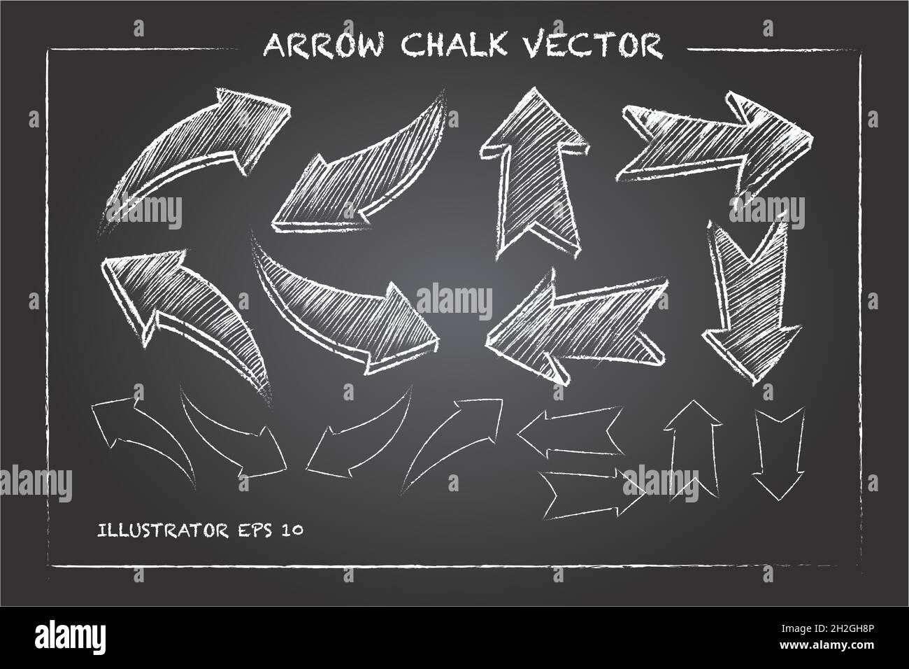 Arrows and Hand Drawn Shapes Vector Illustration. Sketch arrow up ...