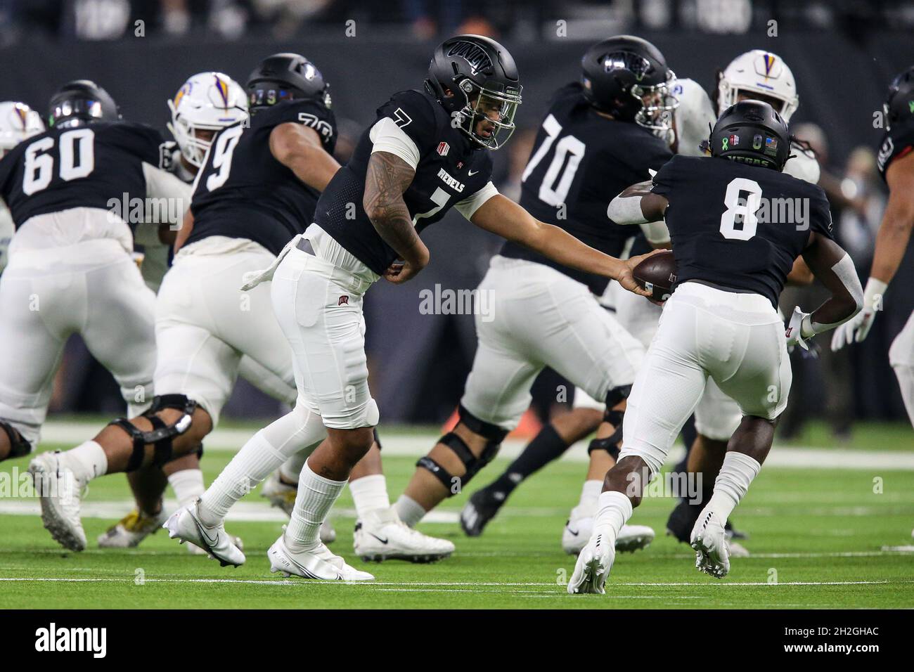 Las Vegas, US, October 21, 2021: UNLV Rebels quarterback Cameron Friel ...