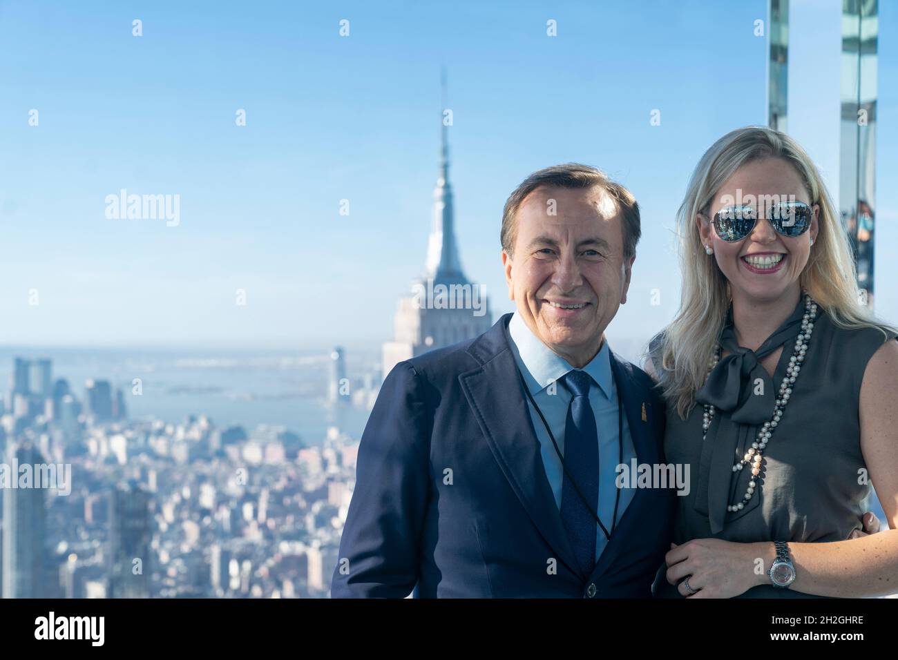 New York, NY - October 21, 2021: Restaurateur Daniel Boulud and wife ...
