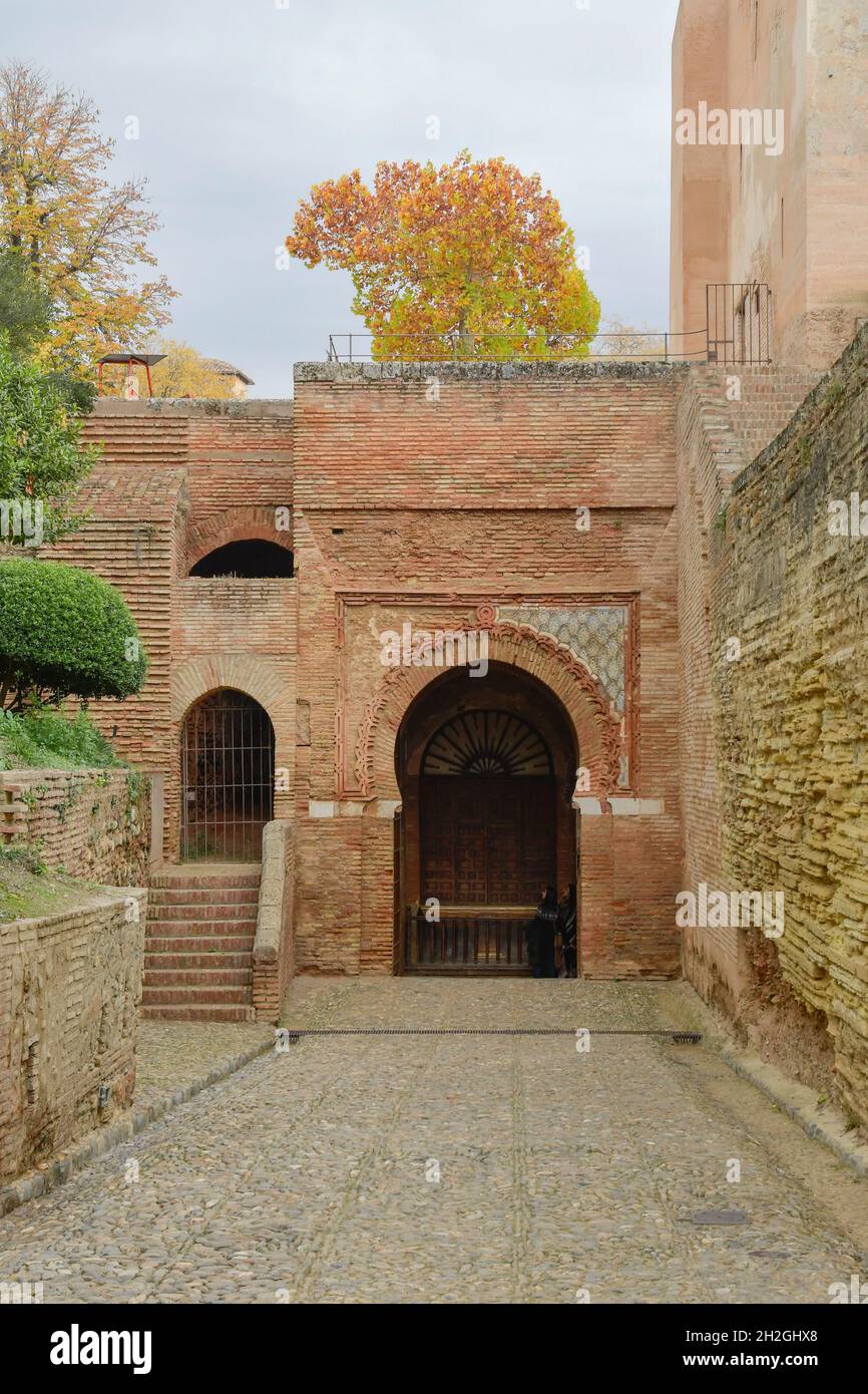 The Alhambra of Granada. Nazari monumental complex Stock Photo - Alamy