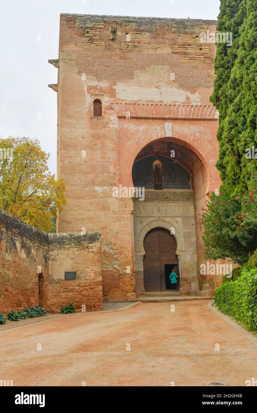 The Alhambra of Granada. Nazari monumental complex Stock Photo - Alamy