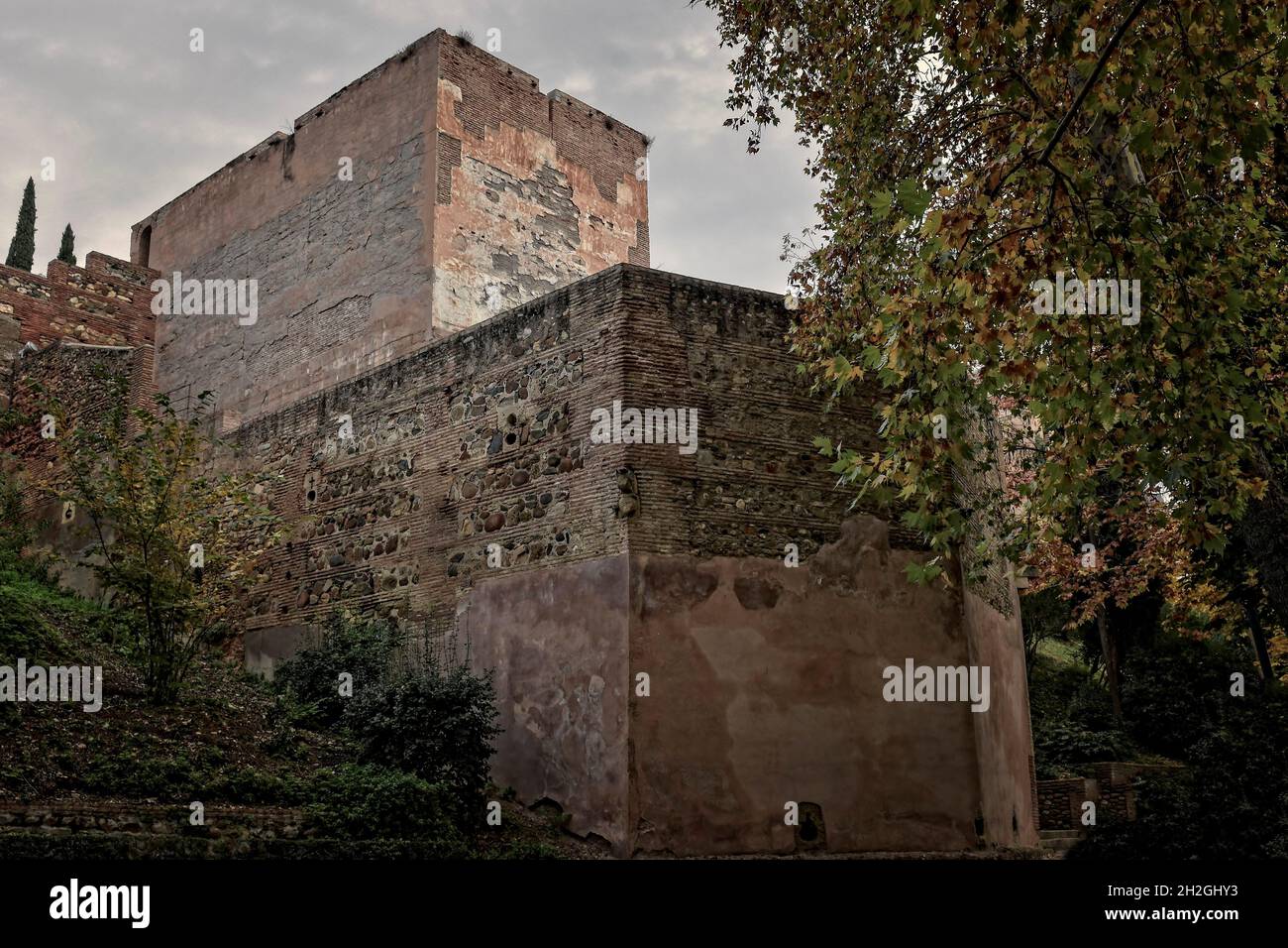 The Alhambra of Granada. Nazari monumental complex Stock Photo - Alamy