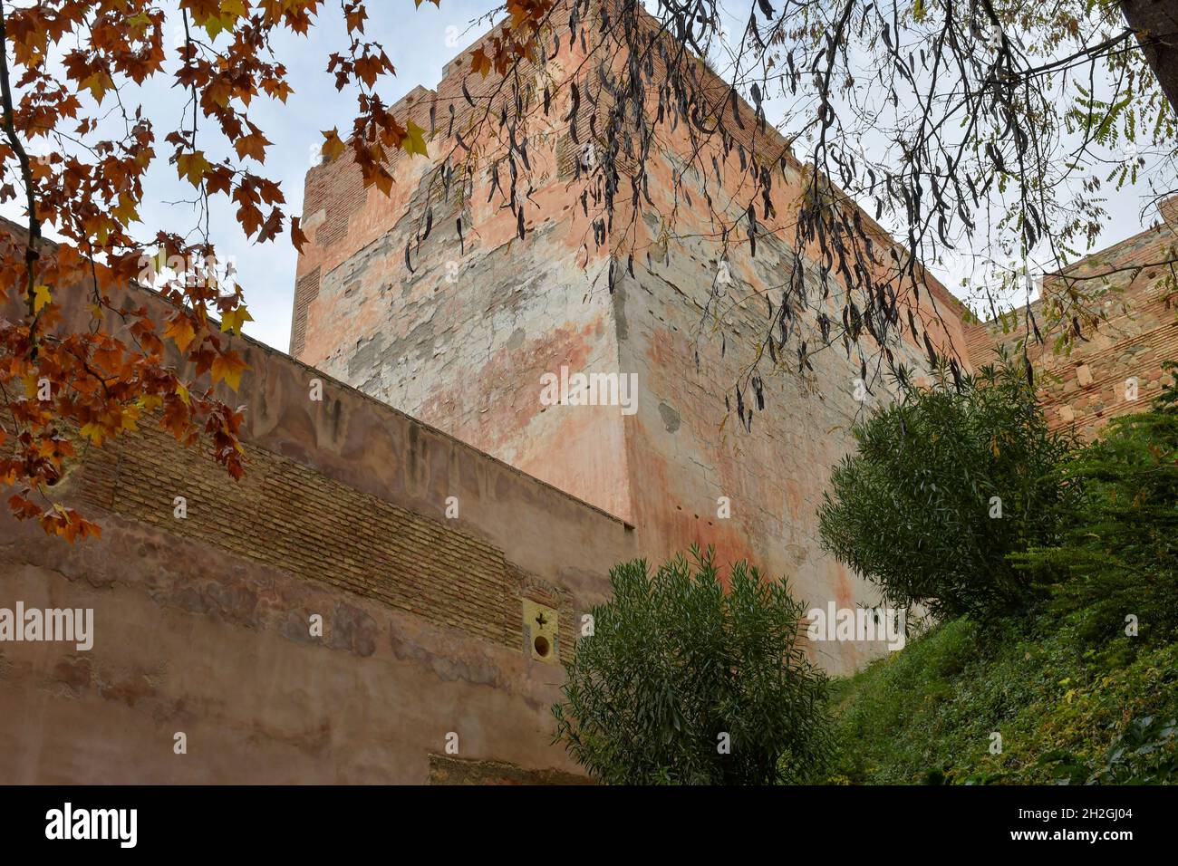 The Alhambra of Granada. Nazari monumental complex Stock Photo - Alamy