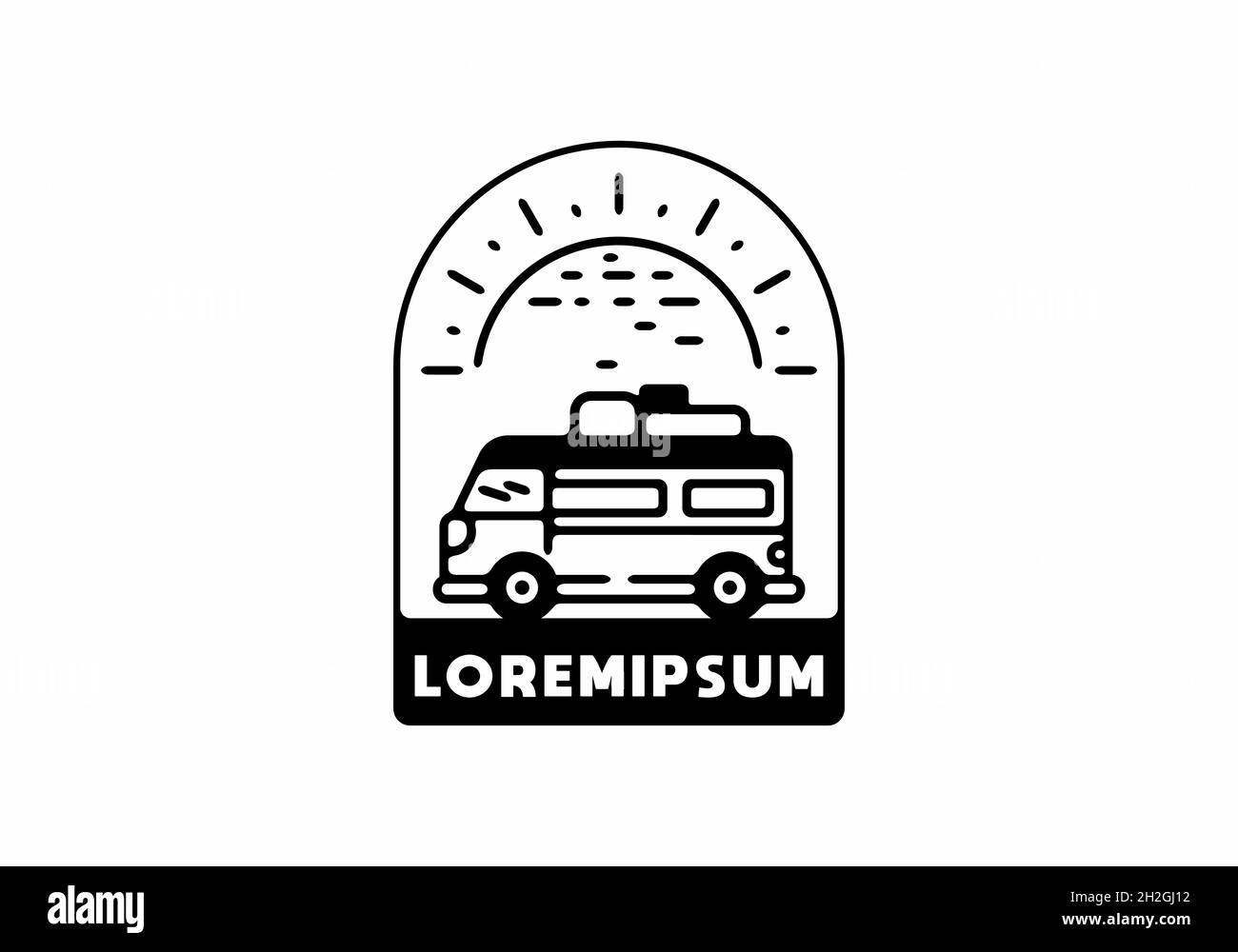 Line art illustration of campervan design Stock Vector Image & Art - Alamy