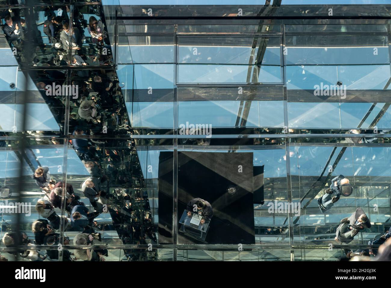 New York, NY - October 21, 2021: Reflection of an Artist Kenzo Digital ...