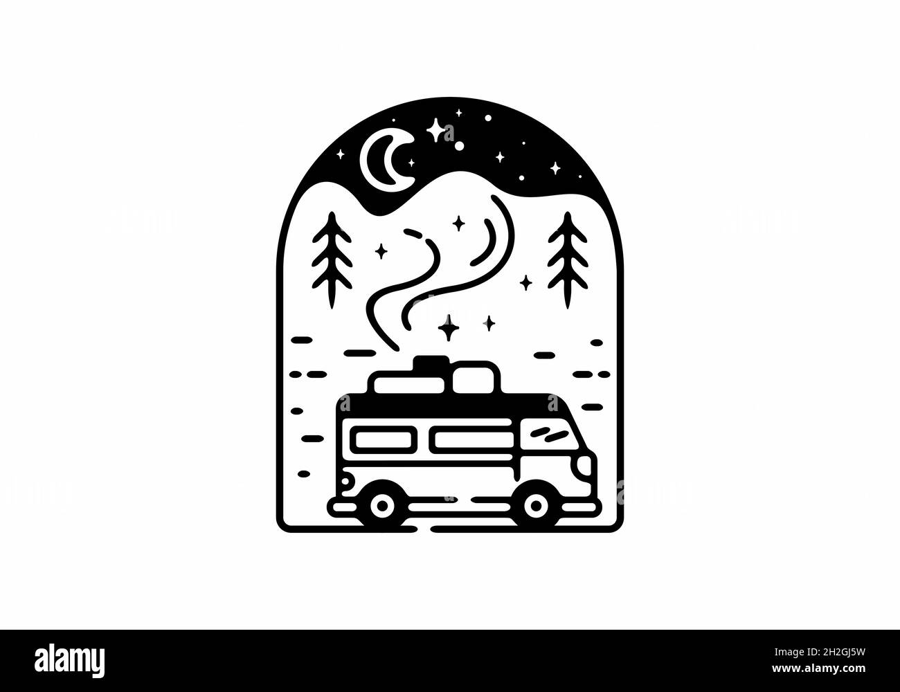 Line Art Illustration Of Campervan Design Stock Vector Image Art Alamy line-art-illustration-of-campervan-design-stock-vector-image-art-alamy