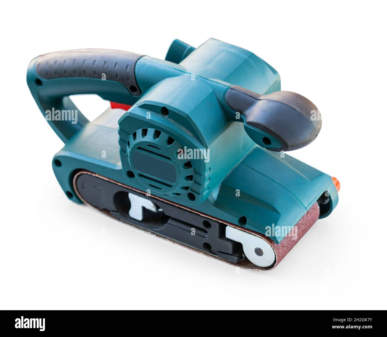 construction tool, grinder on wood on white isolated background Stock ...