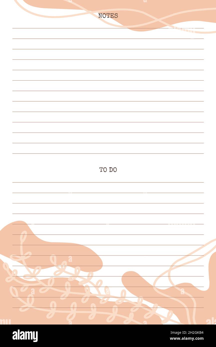 to do list planner template with hand drawn trendy organic shapes and ...