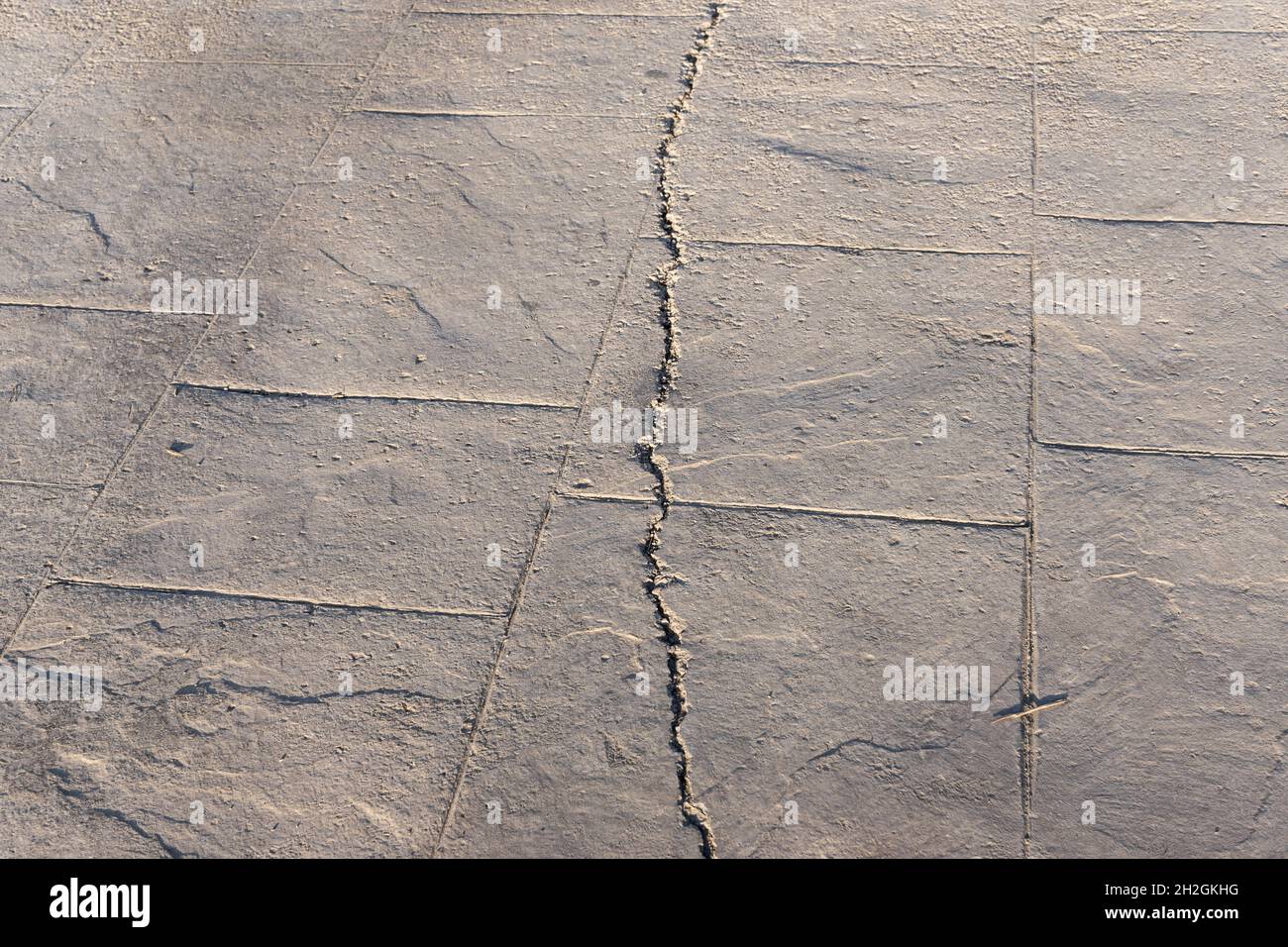fractured surfaces of stamped concrete pavement outdoor, colors and ...
