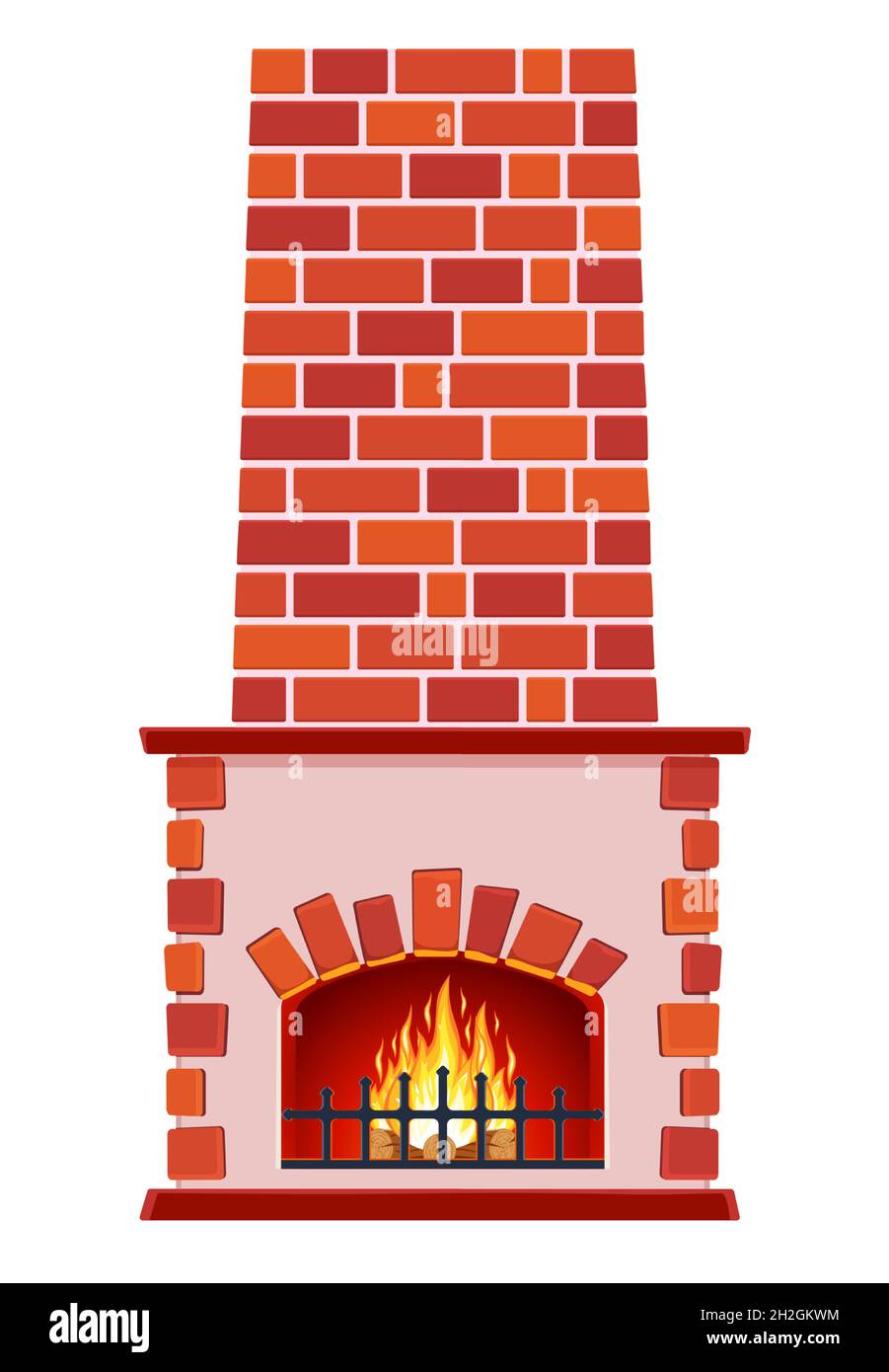 Electric fire, interior design Stock Vector Images - Alamy