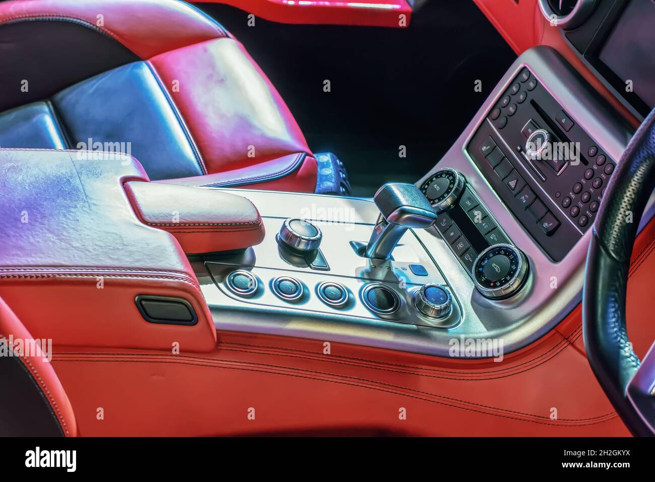 The console panel of the car Stock Photo - Alamy