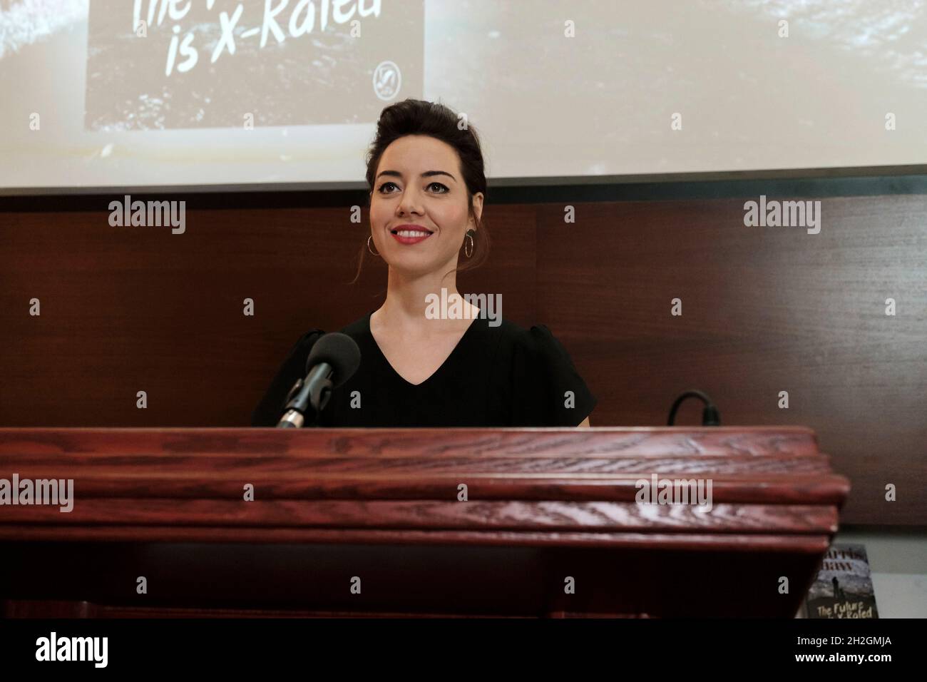 AUBREY PLAZA in BEST SELLERS (2021), directed by LINA ROESSLER. Credit ...