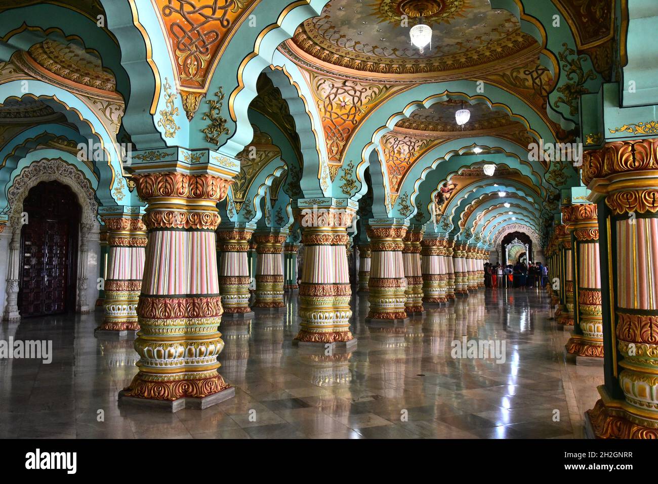 interior of mysore palace also called amba vilas palace,mysore ...