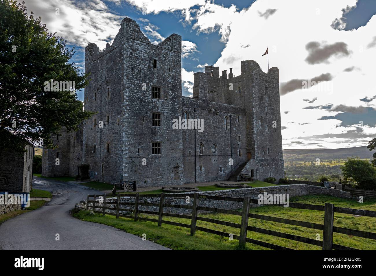 The ruins of a privately owned 13th-century Bolton Castle, open to the ...