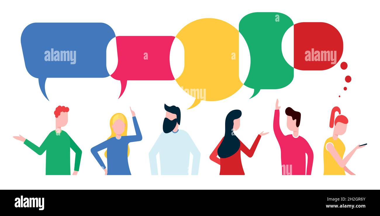 Chat speech bubbles english Stock Vector Images - Alamy