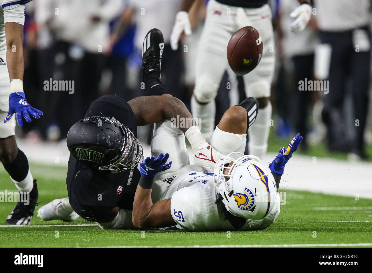 Las Vegas, NV, USA. 21st Oct, 2021. San Jose State Spartans wide ...