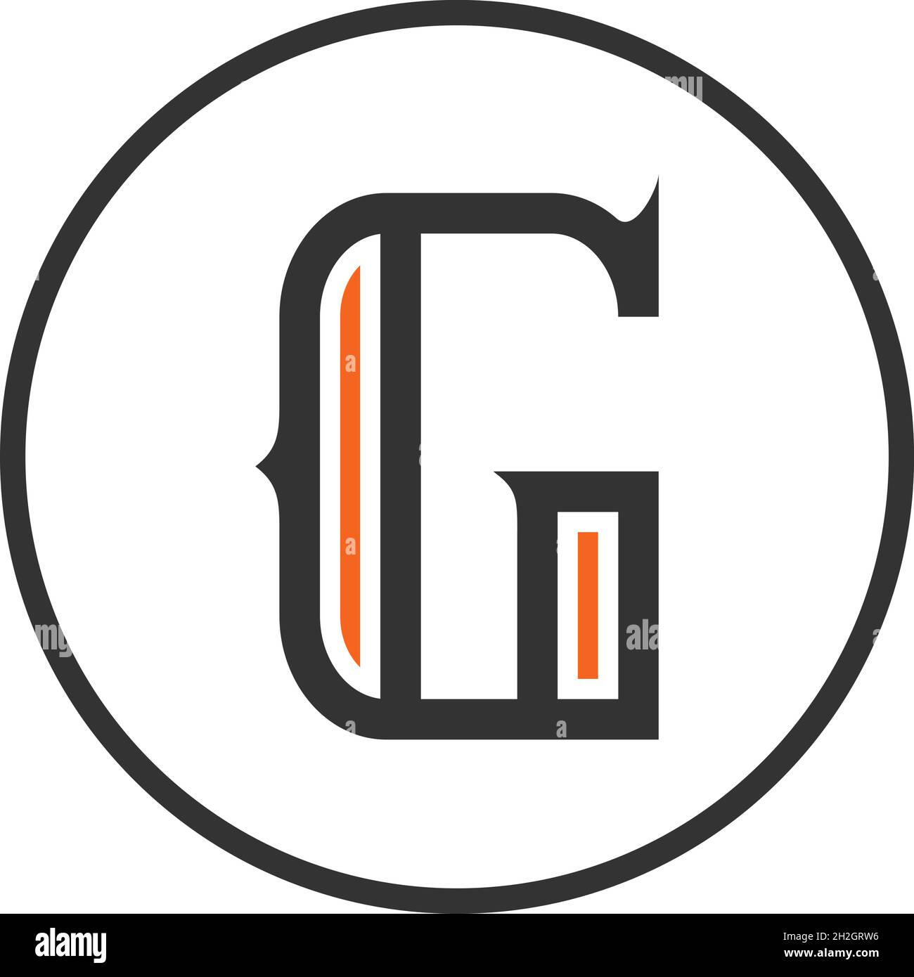 LETTER G LOGO DESIGN WITH NEGATIVE SPACE EFFECT FOR ILLUSTRATION USE ...